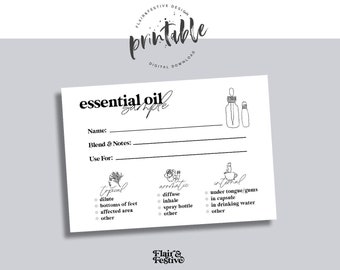 Essential Oil Sample Cards | Etsy