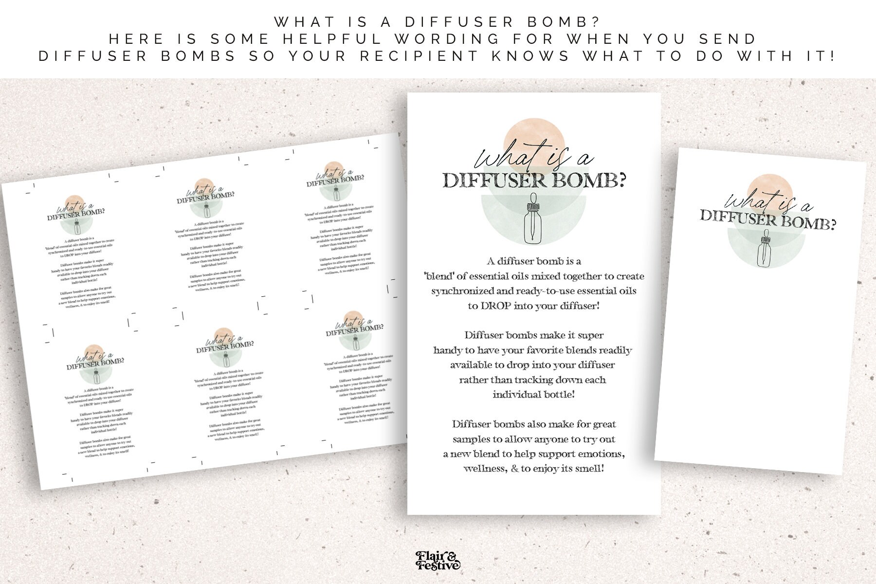 Digital Download Diffuser Bomb Sample Card for Essential - Etsy