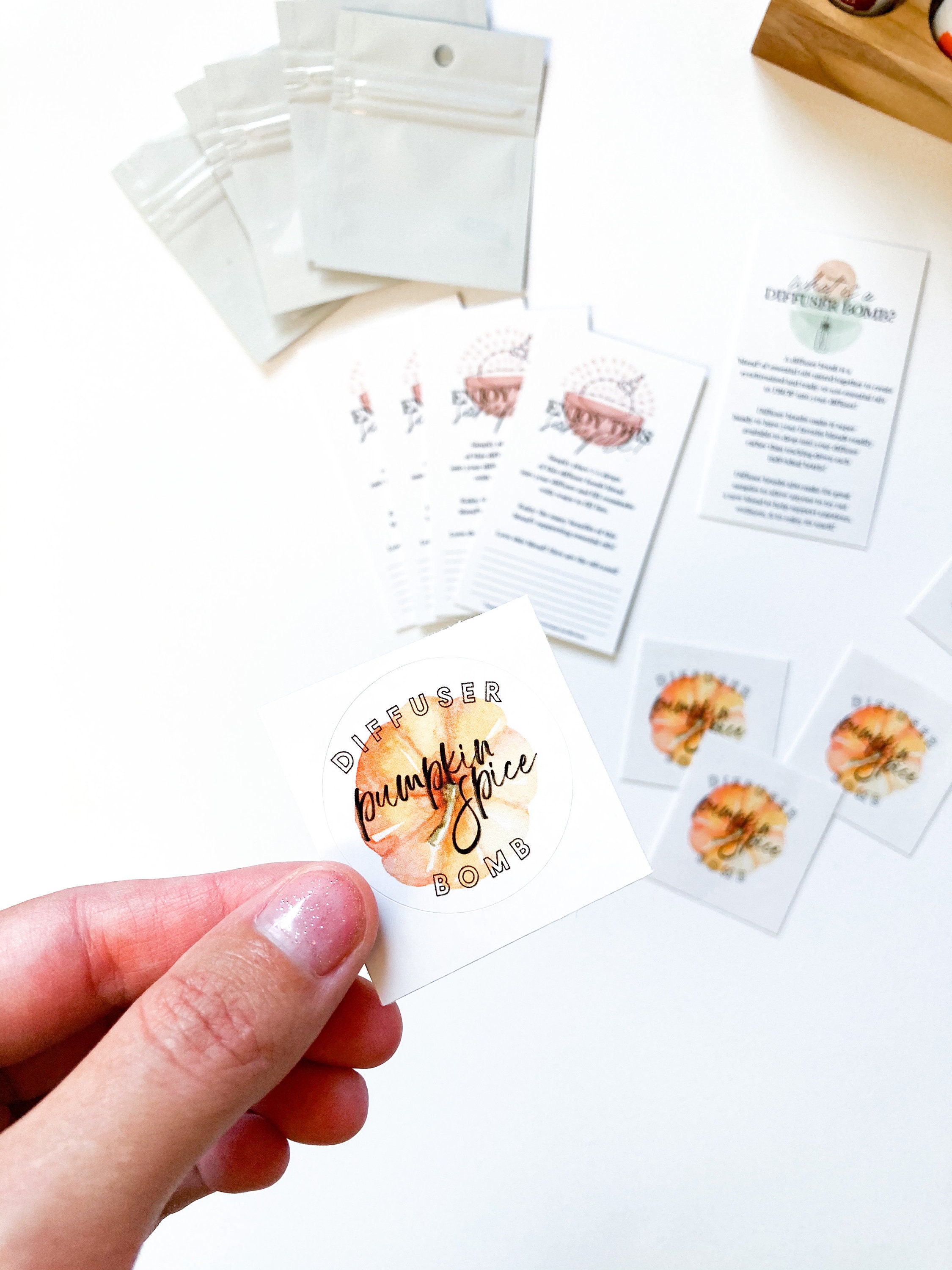 Pumpkin Diffuser Bomb Sticker Diffuser Bomb Sample Kit 5 - Etsy UK