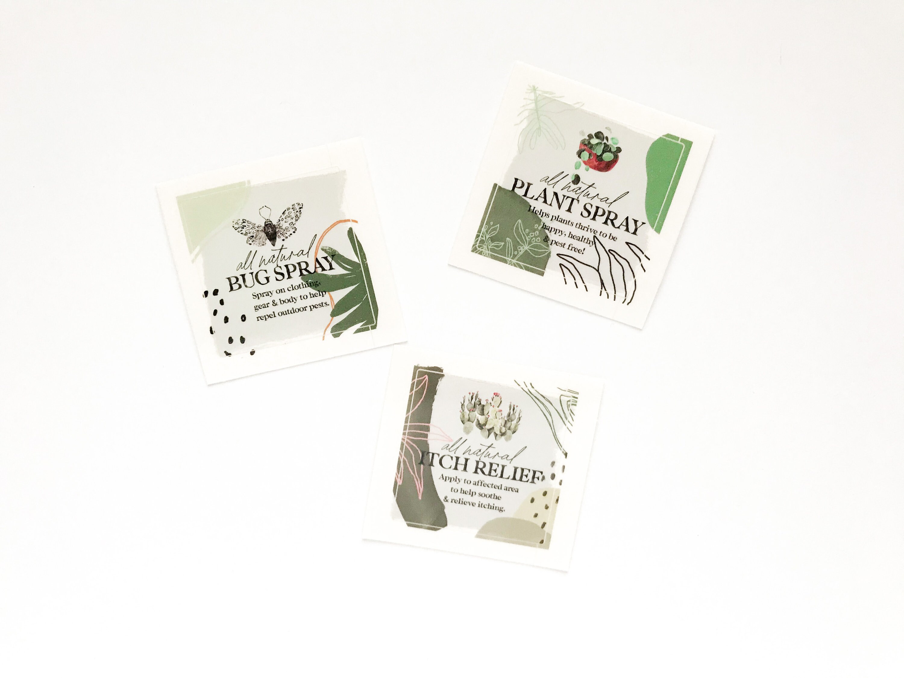 Outdoor Labels Bug Spray Label Itch Relief Label Plant | Etsy