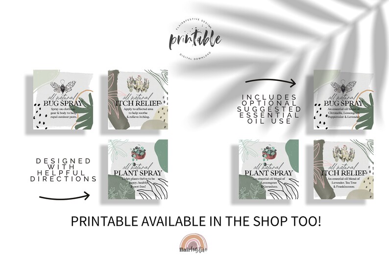 Outdoor Labels Bug Spray Label Itch Relief Label Plant | Etsy