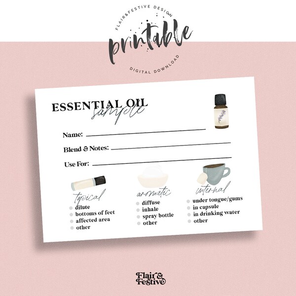 Essential Oil Sample - Etsy