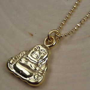 Gold Buddha Medallion Necklace, Gold Coin Necklace, Buddhist Jewelry ...