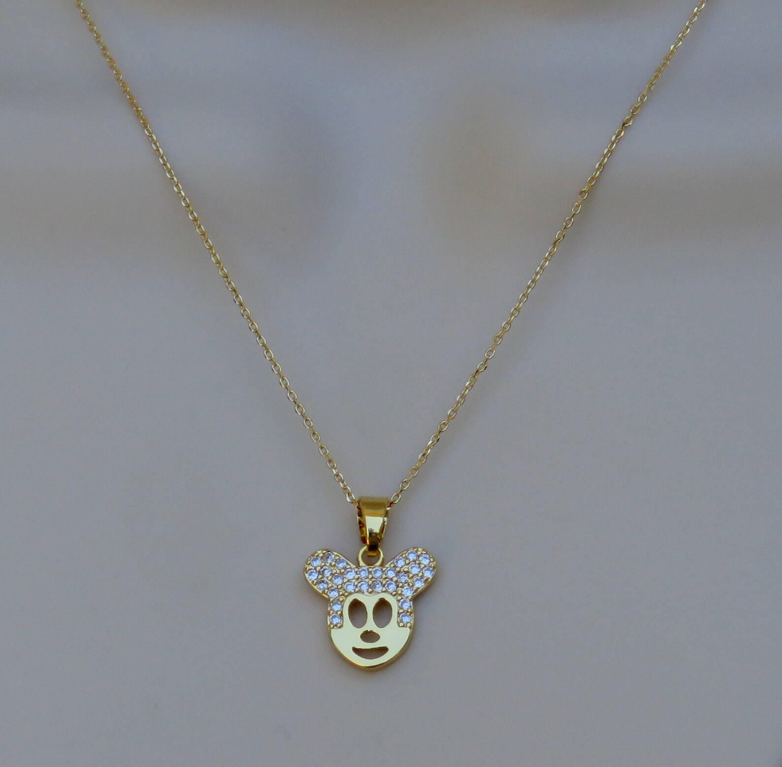 Mickey Mouse Disney Necklace Gold Jewelry 14k Gold Filled - Etsy