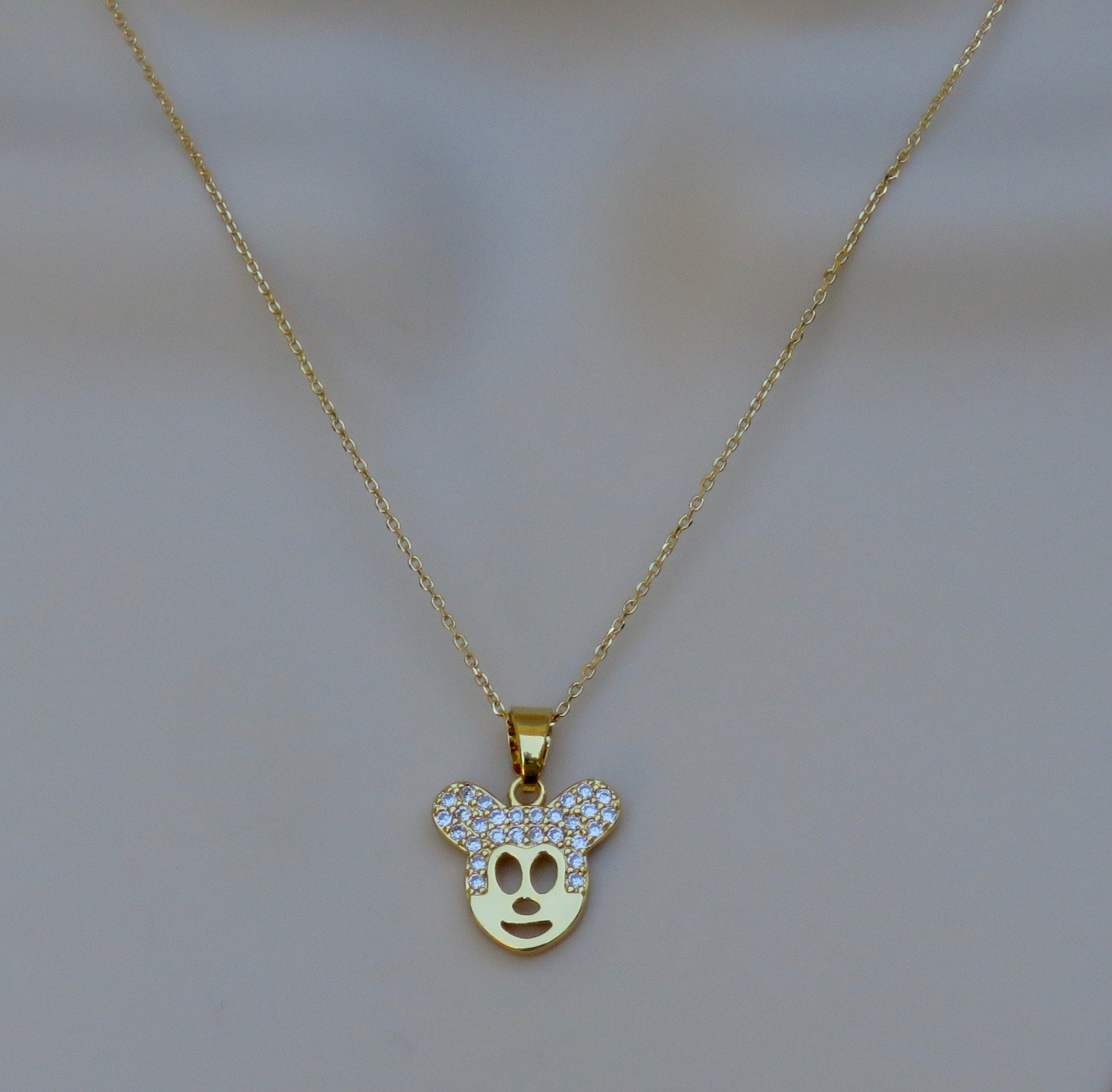 Mickey Mouse Disney Necklace Gold Jewelry 14k Gold Filled - Etsy
