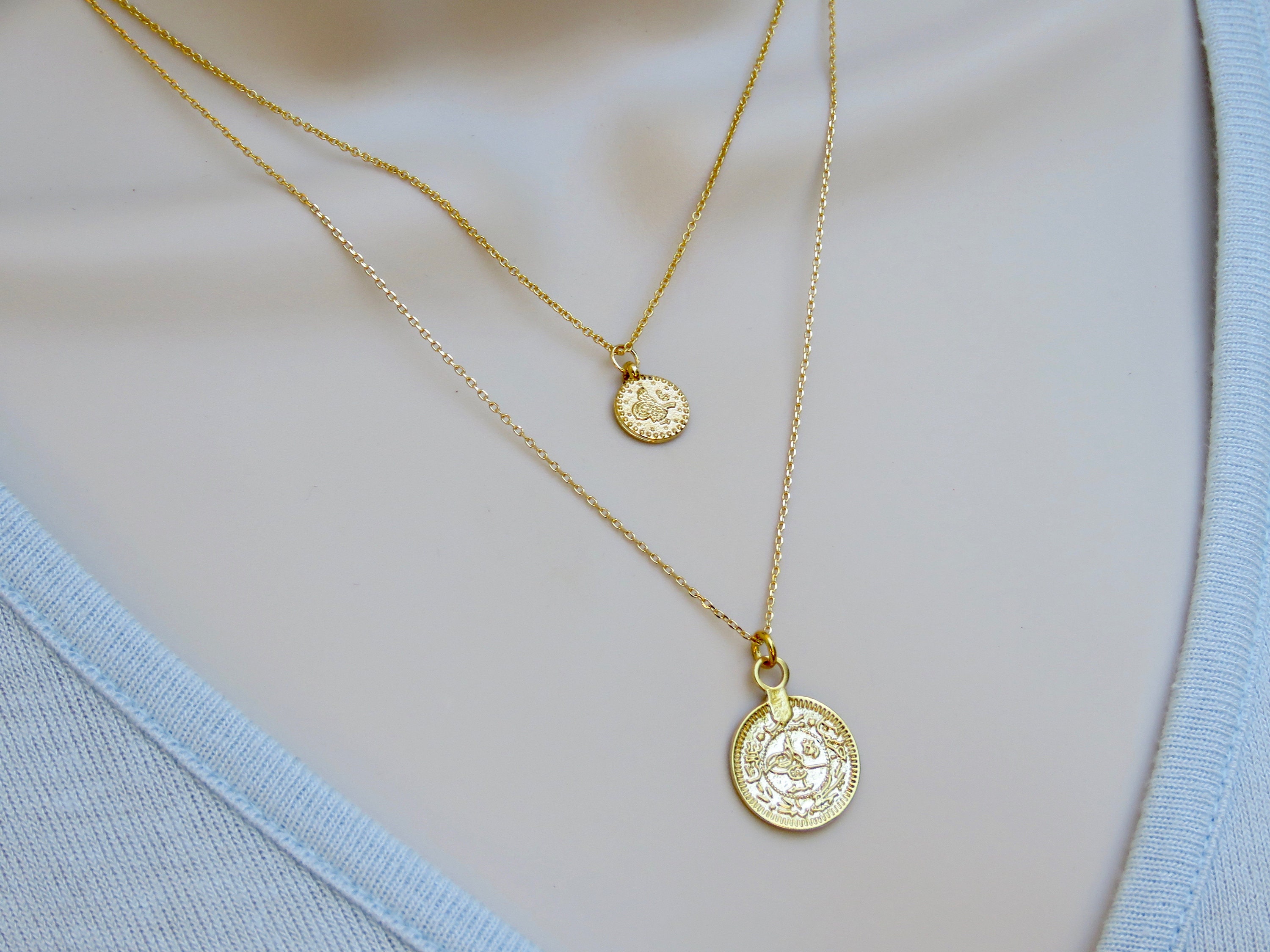 Gold Coin Necklace Set / Turkish Coin Necklace / Ottoman Coin Necklace ...
