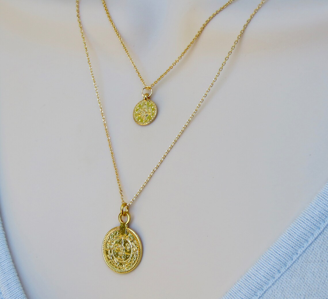 Gold Coin Necklace Set / Turkish Coin Necklace / Ottoman Coin Necklace ...