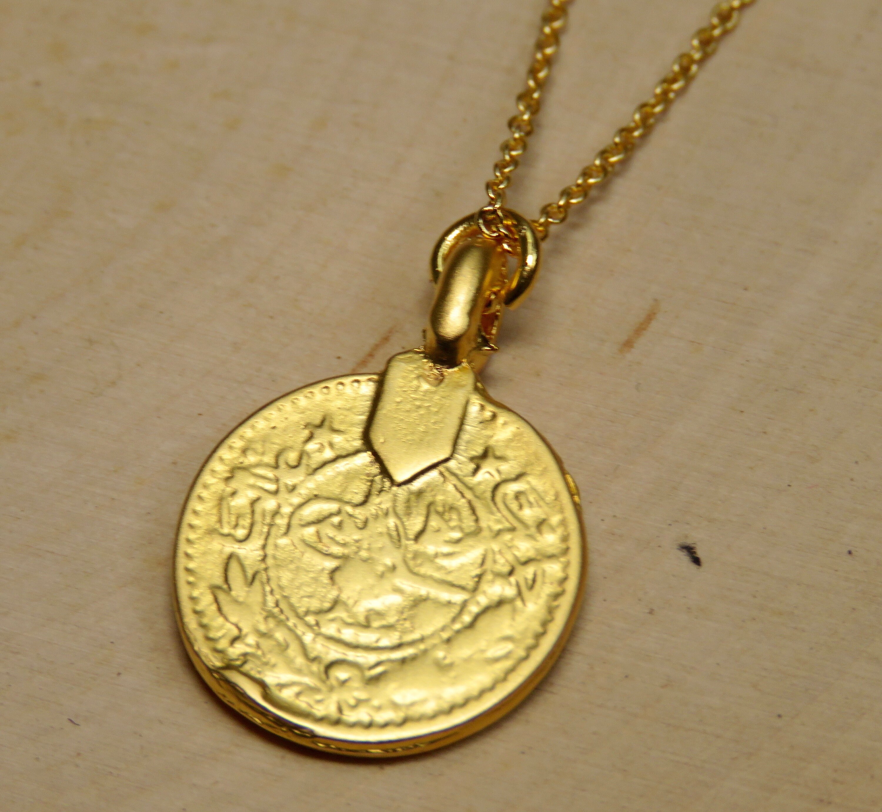 Gold Coin Necklace / Turkish Coin Necklace / Ottoman Coin Necklace ...