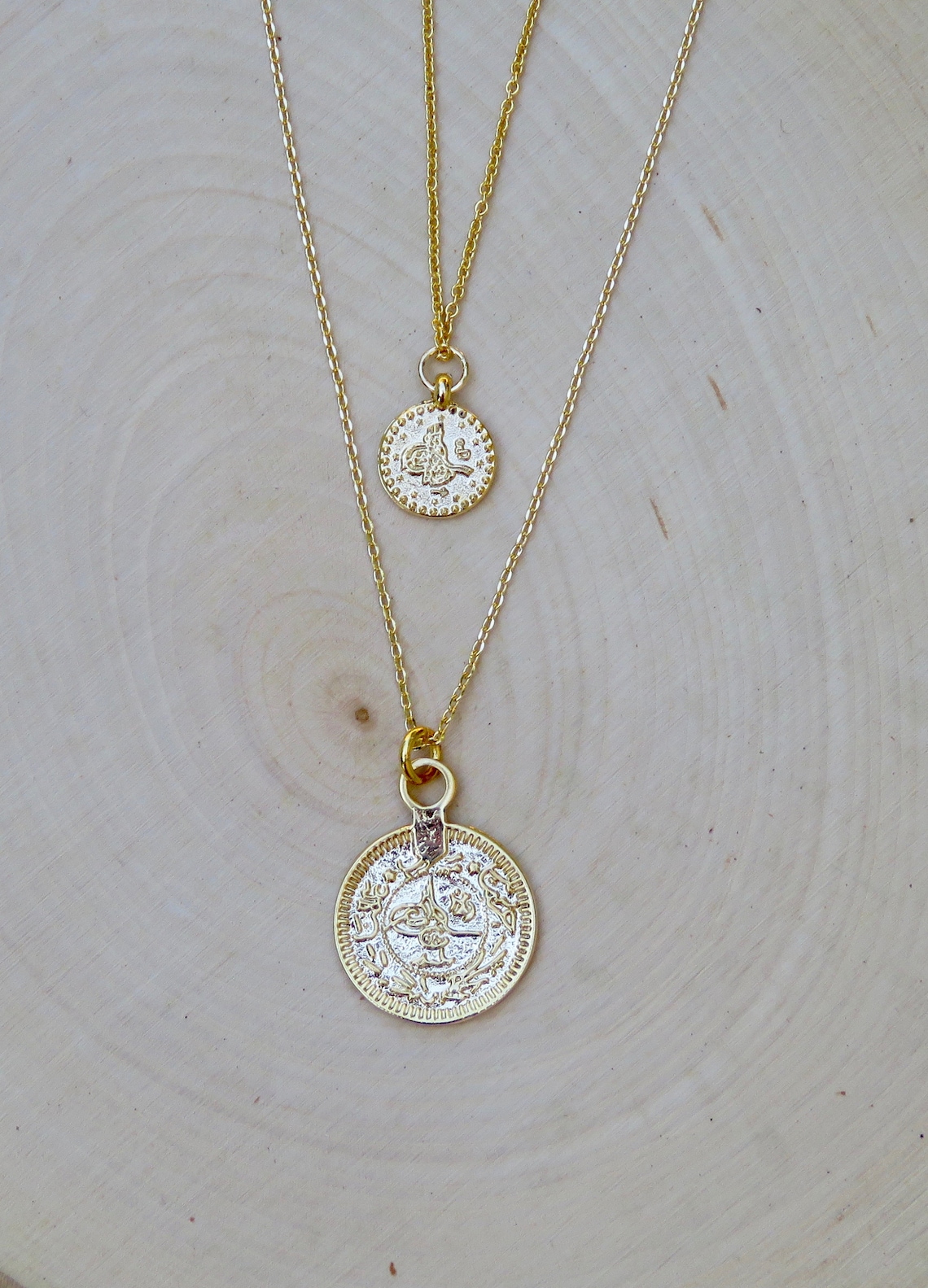 Gold Coin Necklace Set / Turkish Coin Necklace / Ottoman Coin Necklace ...