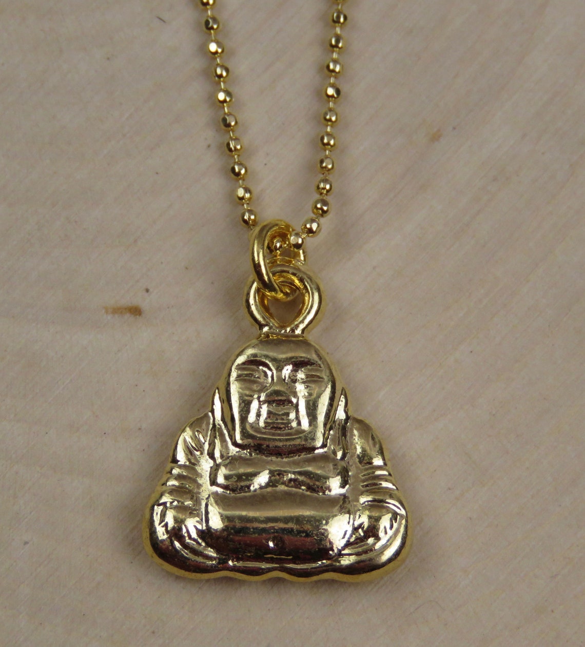 Gold Buddha Medallion Necklace, Gold Coin Necklace, Buddhist Jewelry ...