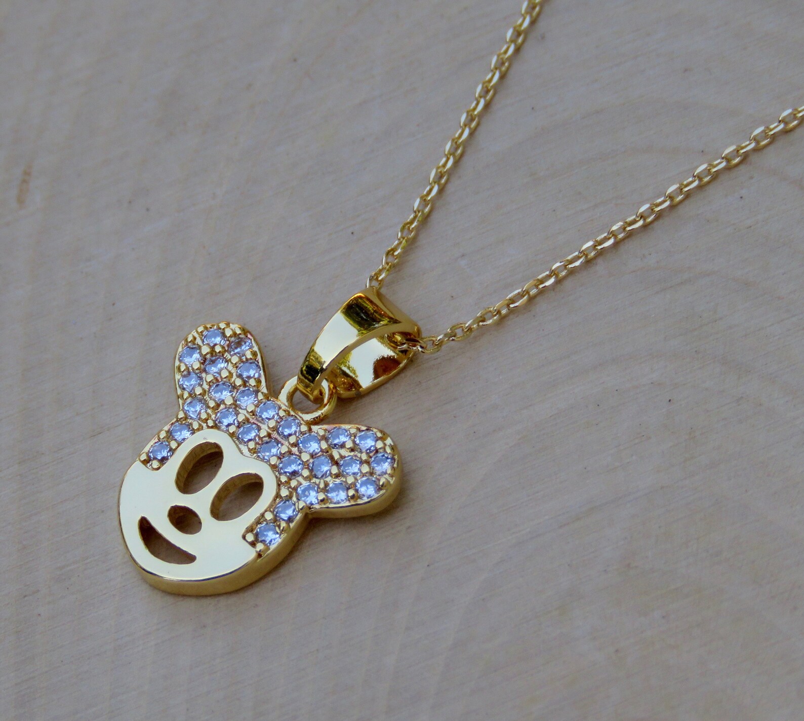 Mickey Mouse Disney Necklace Gold Jewelry 14k Gold Filled - Etsy