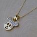 Mickey Mouse Disney Necklace Gold Jewelry 14k Gold Filled - Etsy