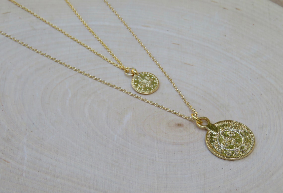 Gold Coin Necklace Set / Turkish Coin Necklace / Ottoman Coin Necklace ...