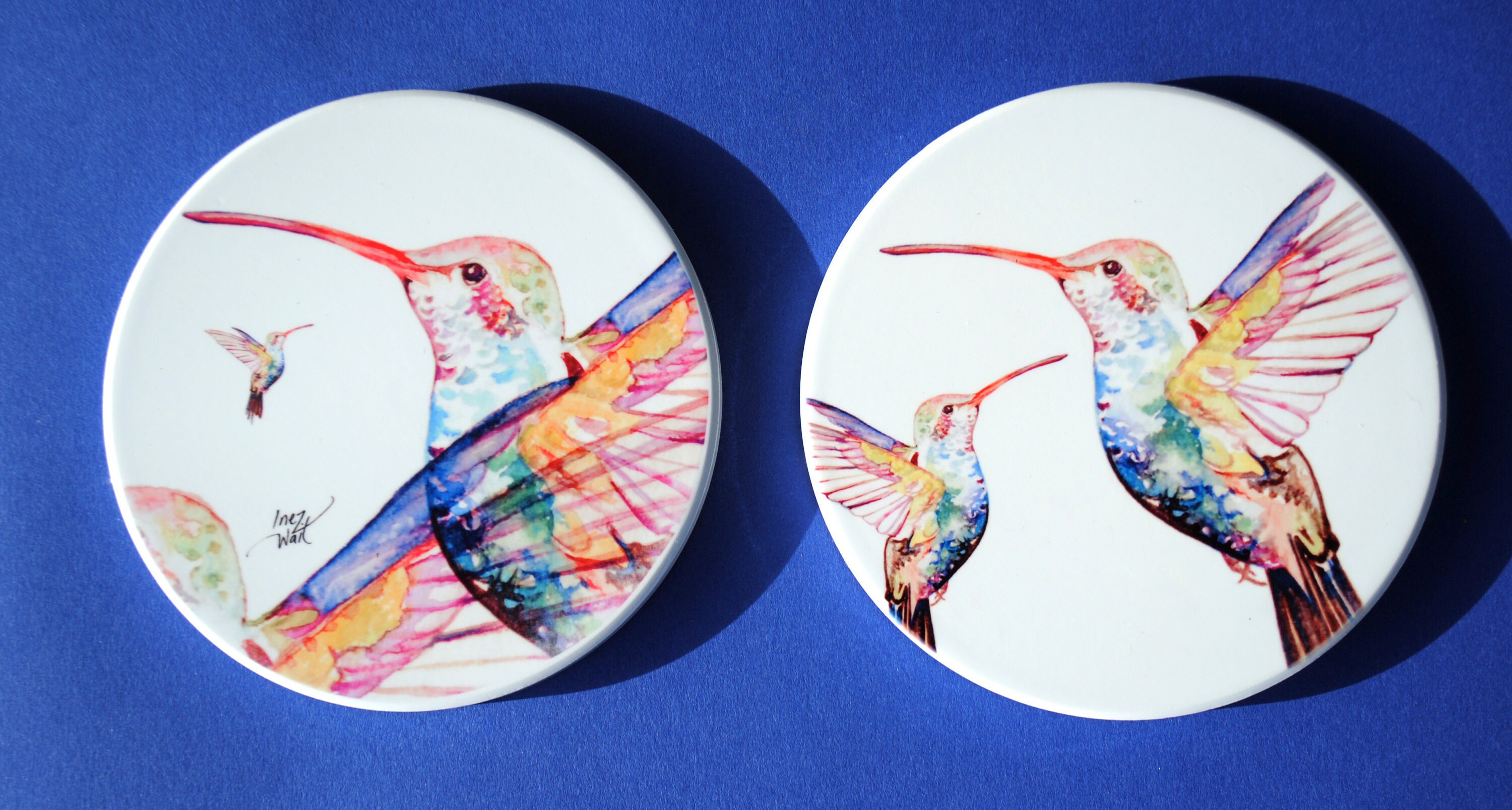 Hummingbird Coasters, Set of 4, Bright and Colourful Birds - Etsy