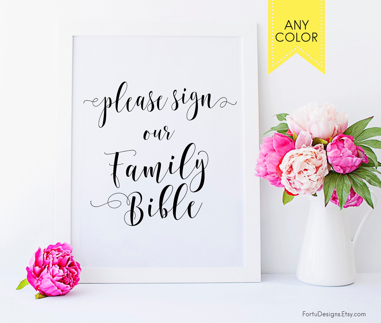 Christian wedding signs Sign our bible Wedding bible verse | Etsy