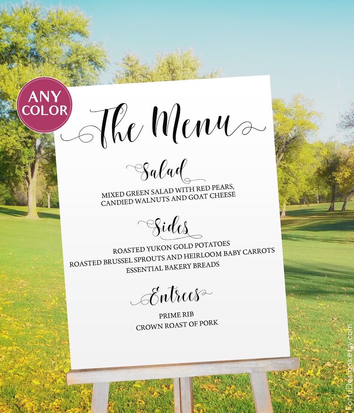 Wedding menu board Large menu sign large Wedding menu sign | Etsy