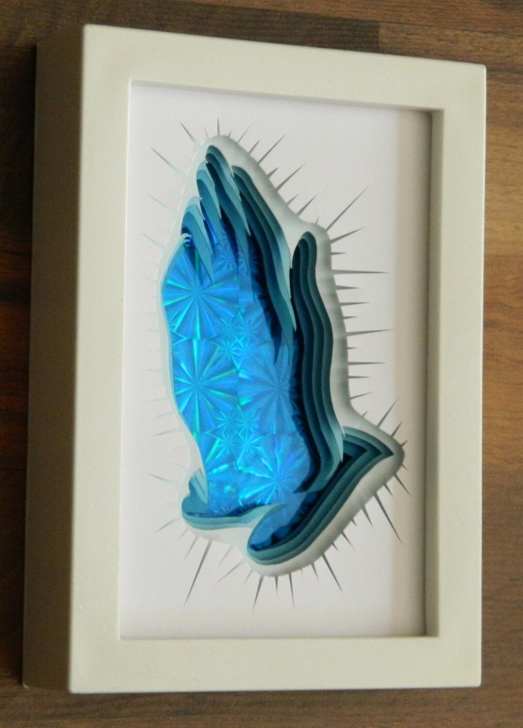 3D Paper Sculpture Praying Hands - Etsy