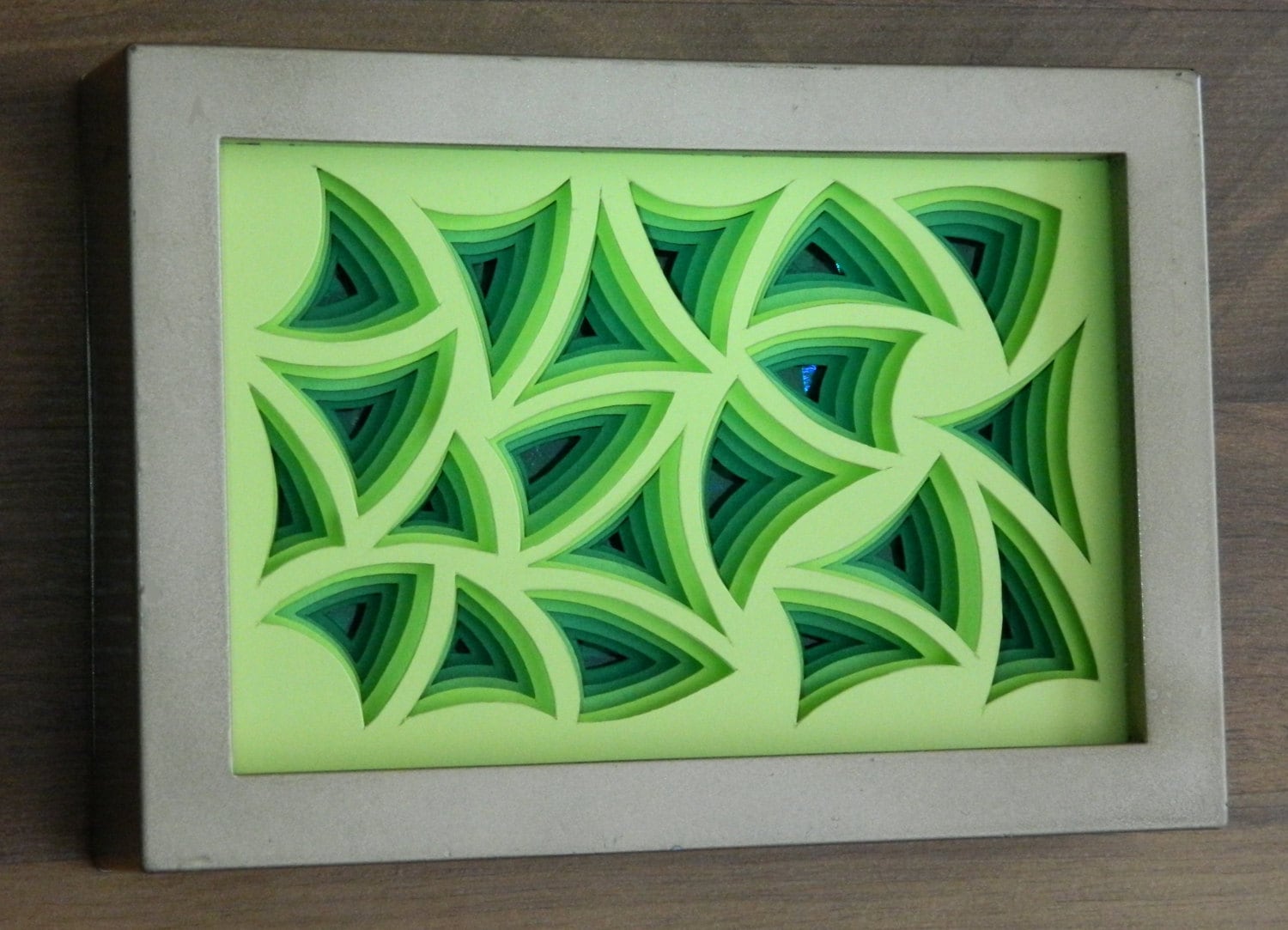 3 Dimensional Paper Sculpture Arcs Green - Etsy
