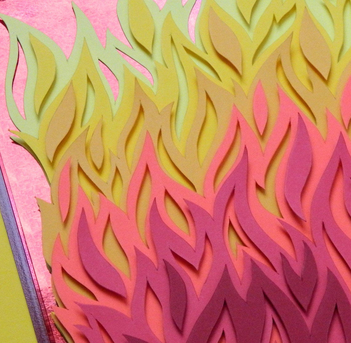 3D Paper Sculpture Wildfire - Etsy