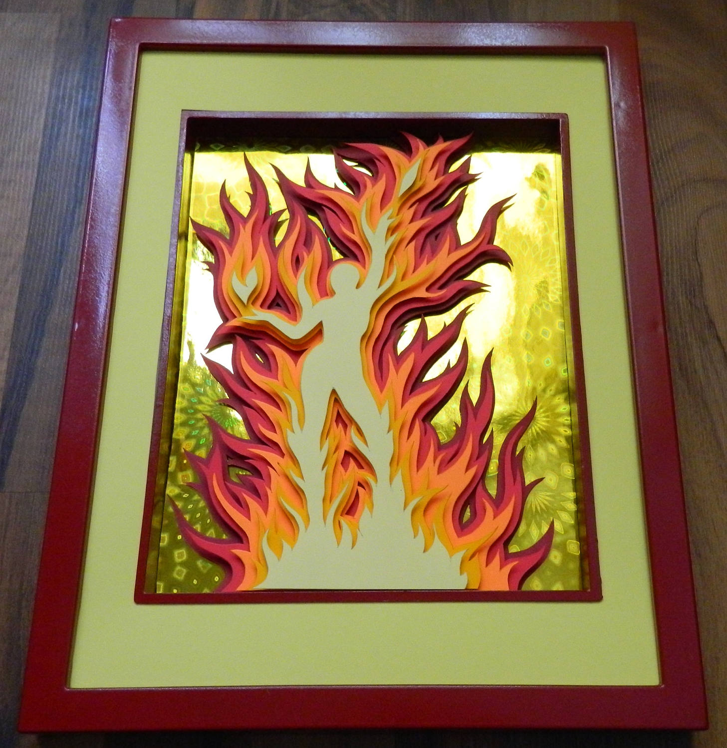 3D Paper Sculpture Fire Elemental - Etsy