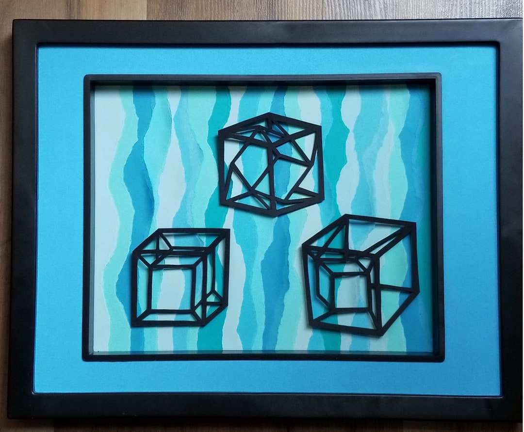 3D Paper Sculpture Tesseracts - Etsy