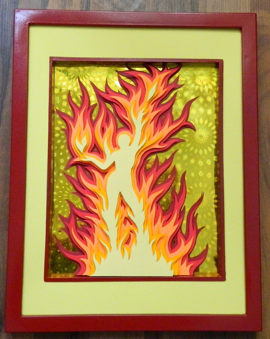 3D Paper Sculpture Fire Elemental - Etsy