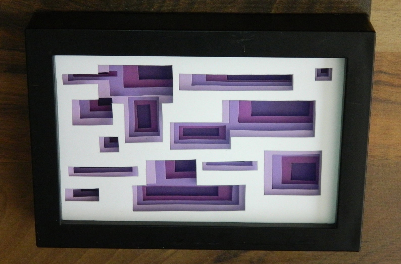 3 Dimensional Paper Sculpture Disorientation Purple - Etsy