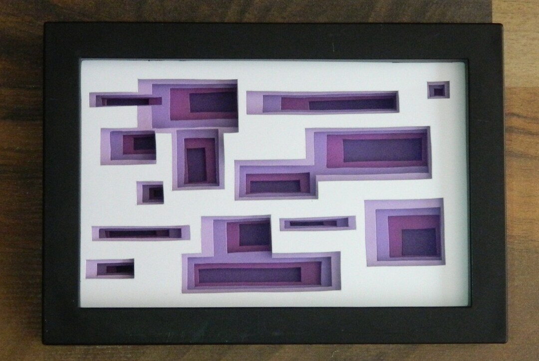3 Dimensional Paper Sculpture Disorientation Purple - Etsy