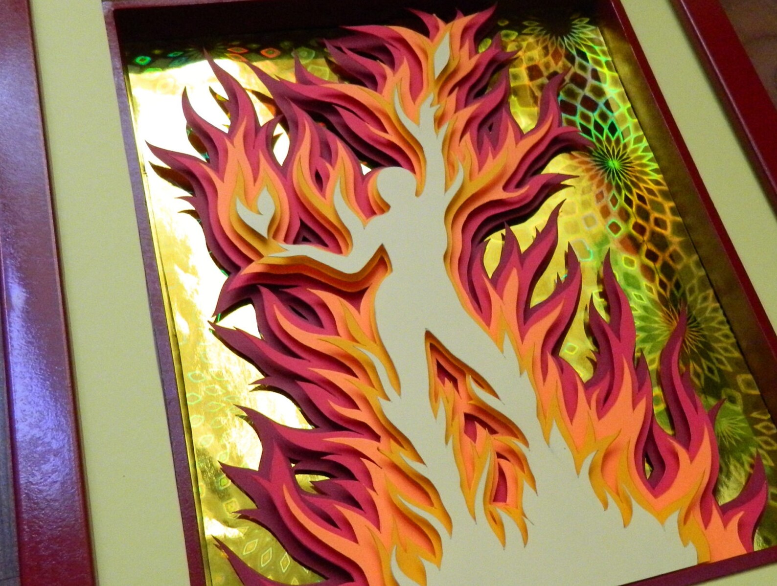 3D Paper Sculpture Fire Elemental - Etsy