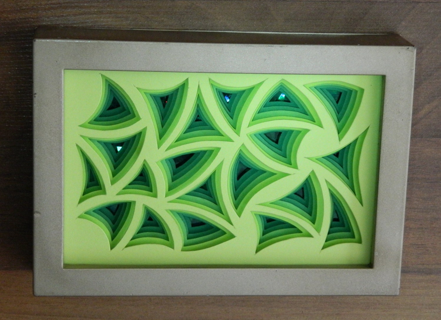 3 Dimensional Paper Sculpture Arcs Green - Etsy