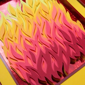 3D Paper Sculpture Wildfire - Etsy