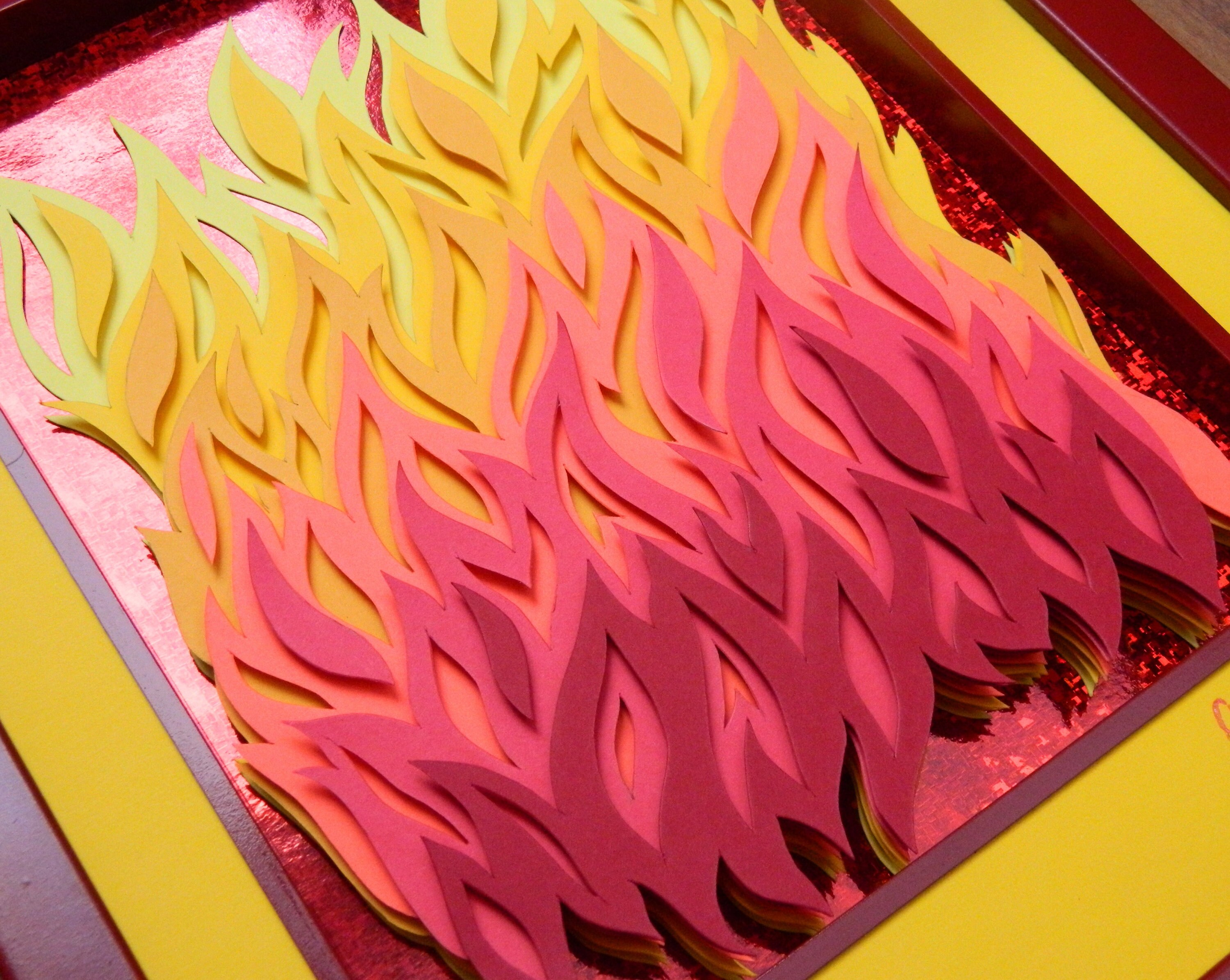 3D Paper Sculpture Wildfire - Etsy