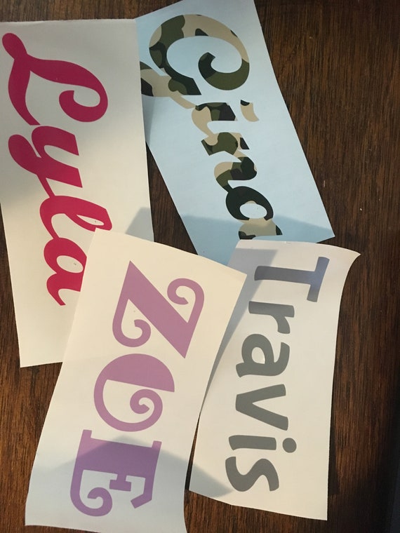 Custom Name or Monogram Vinyl Decal | Etsy