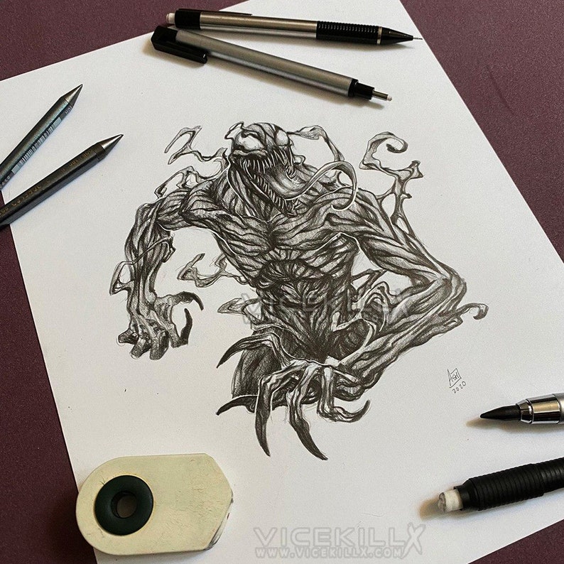Carnage - Original Drawing - Etsy