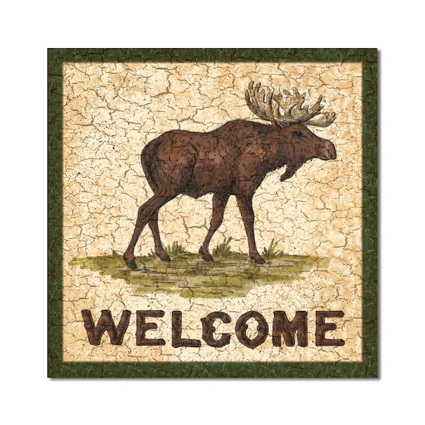 Moose Welcome Sign - Etsy