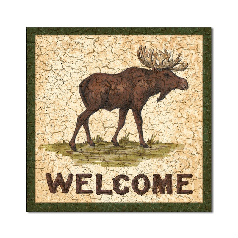 Moose Welcome Sign - Etsy