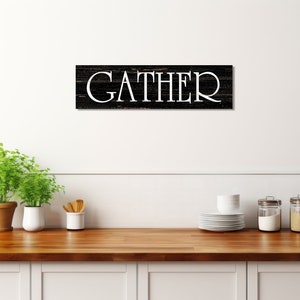 Gather Wall Sign- Gather Sign- Black Gather Sign - Etsy