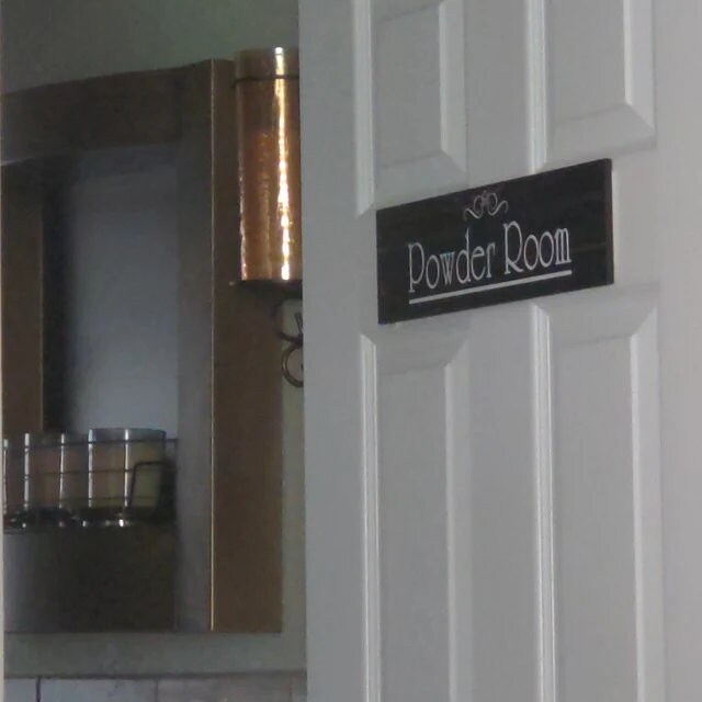 Powder Room Sign - Etsy