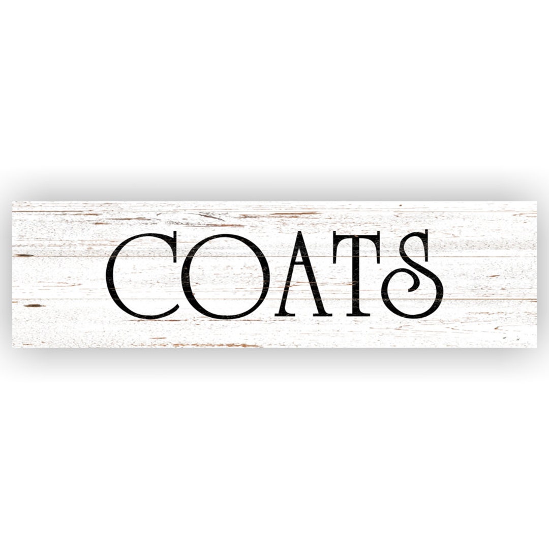Coats Sign Room Marker Sign - Etsy