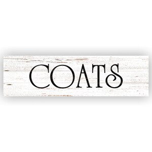 Coats Sign Room Marker Sign - Etsy