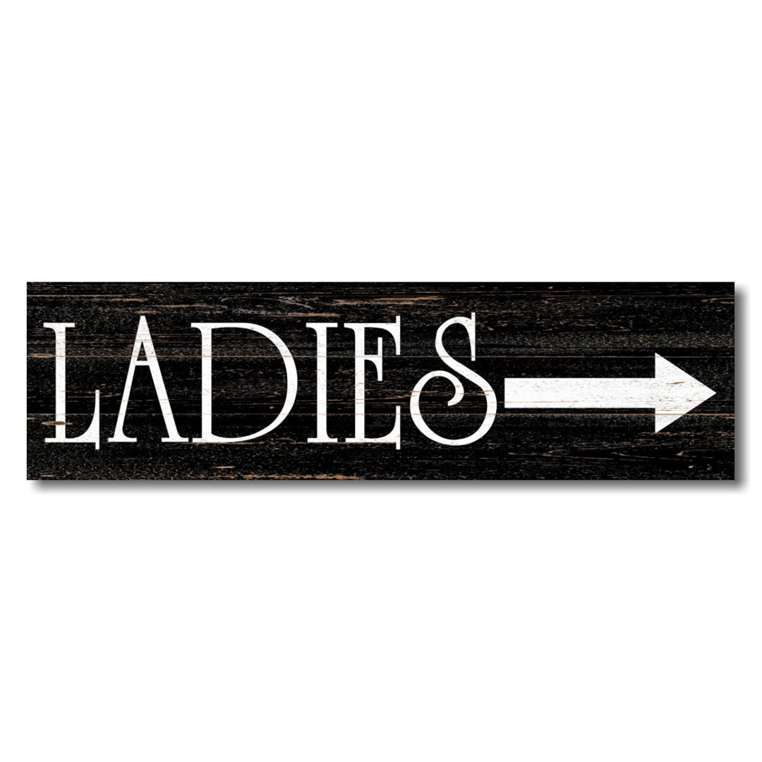 Ladies Sign- Restroom Sign- Bathroom Sign- Ladies Sign With Arrow - Etsy