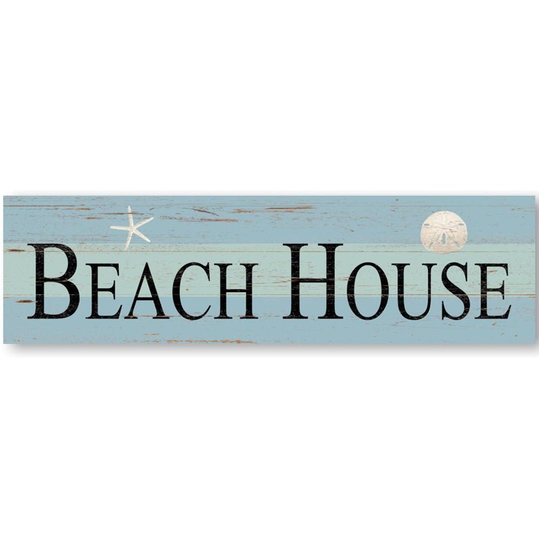 Beach House Sign – Nautical Wall Art - Etsy