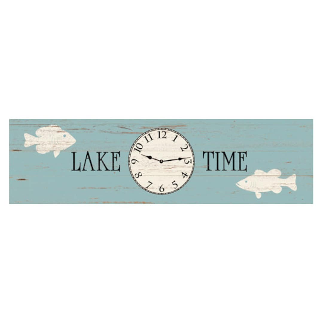 Lake Time Clock- Lake Clock- Fishing Clock - Etsy