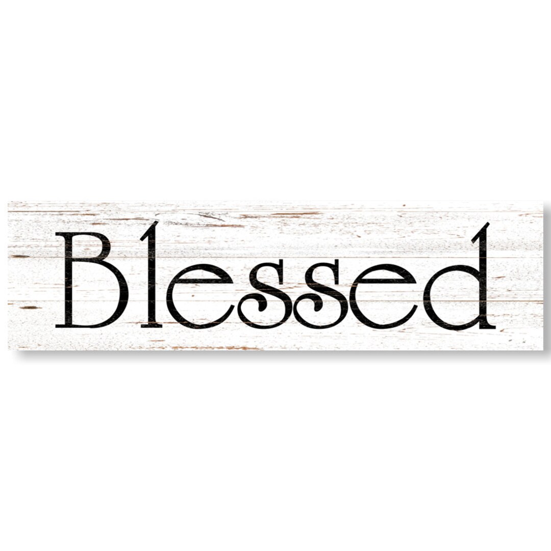Blessed Sign- White Wall Sign - Etsy