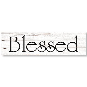 Blessed Sign- White Wall Sign - Etsy