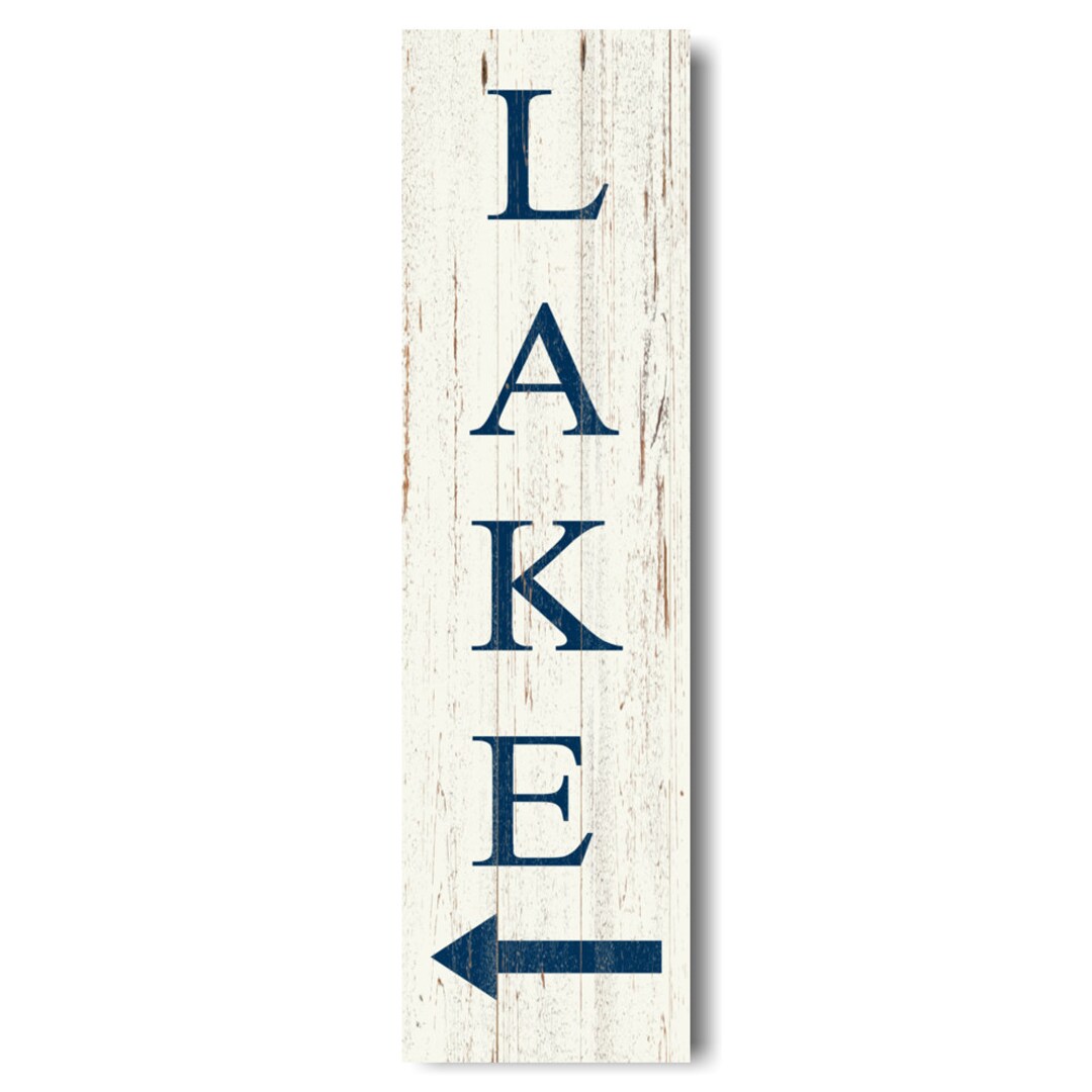 Lake Arrow Sign- Vertical Lake Arrow Sign - Etsy