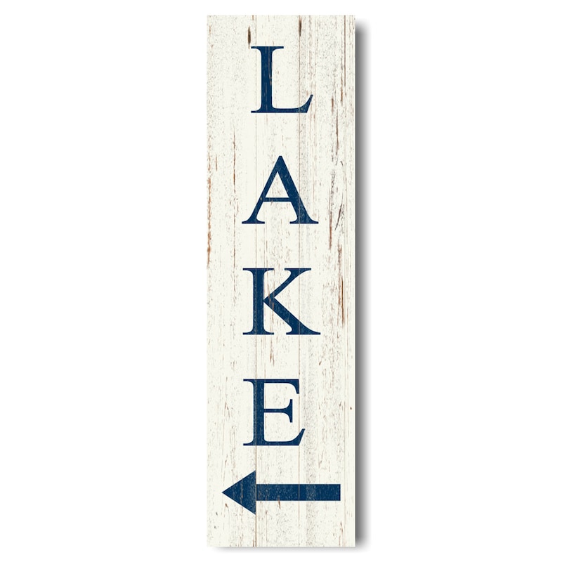 Lake Wood Sign With Arrow - Etsy