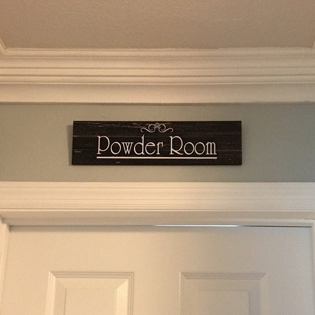 Powder Room Sign - Etsy