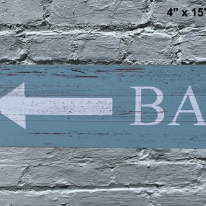 Bay Sign- Bay Sign With Arrow - Etsy