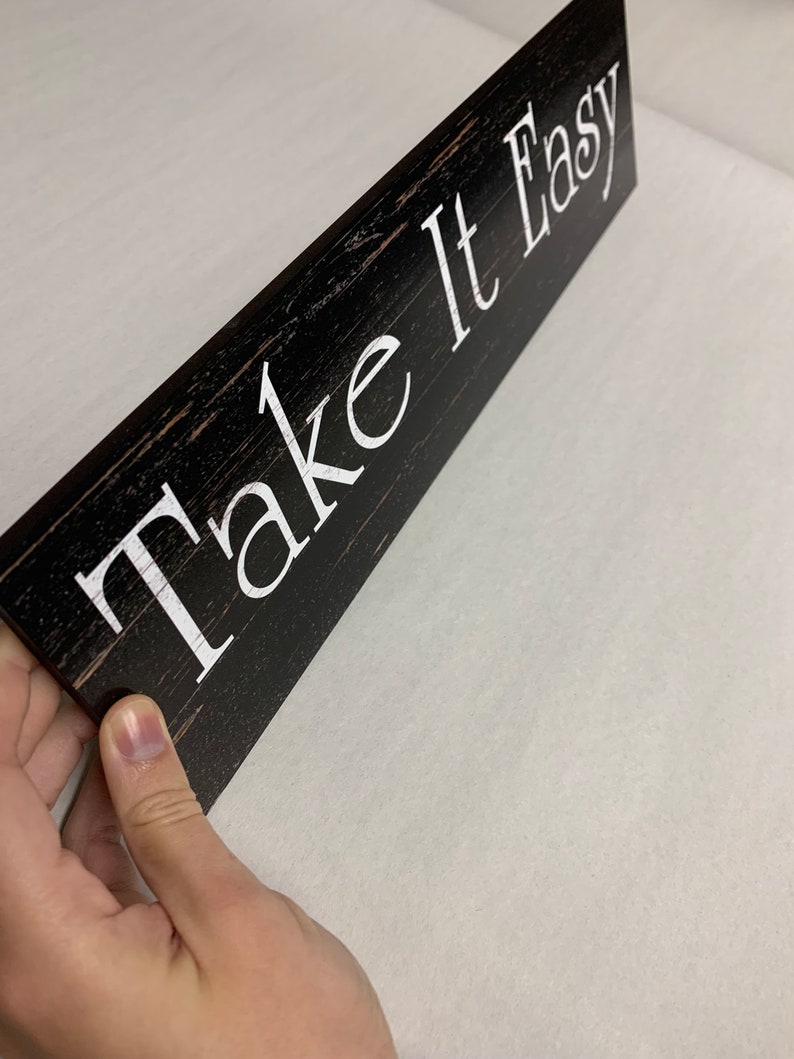 Take It Easy Sign Relax Wall Sign - Etsy